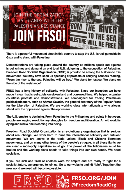Download Print Materials - Freedom Road Socialist Organization | FRSO